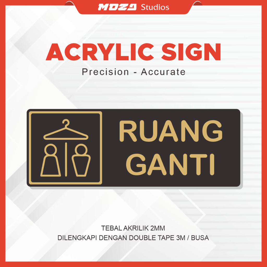 Jual RUANG GANTI - Papan Label Akrilik - Acrylic Sign Board - Dekorasi ...