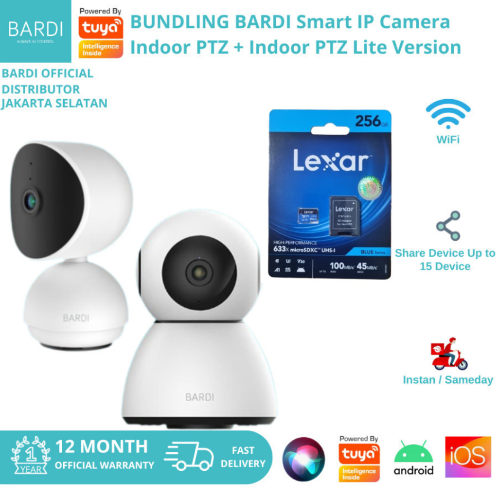 Jual IP Camera Bardi Indoor PTZ CCTV Indoor Smart Bundle - Bardi IP ...
