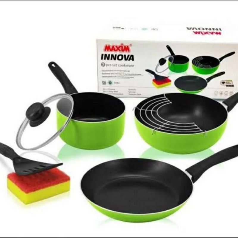 Jual Panci Teflon Set Maxim Innova 7 Pcs Set Anti Lengket | Shopee ...