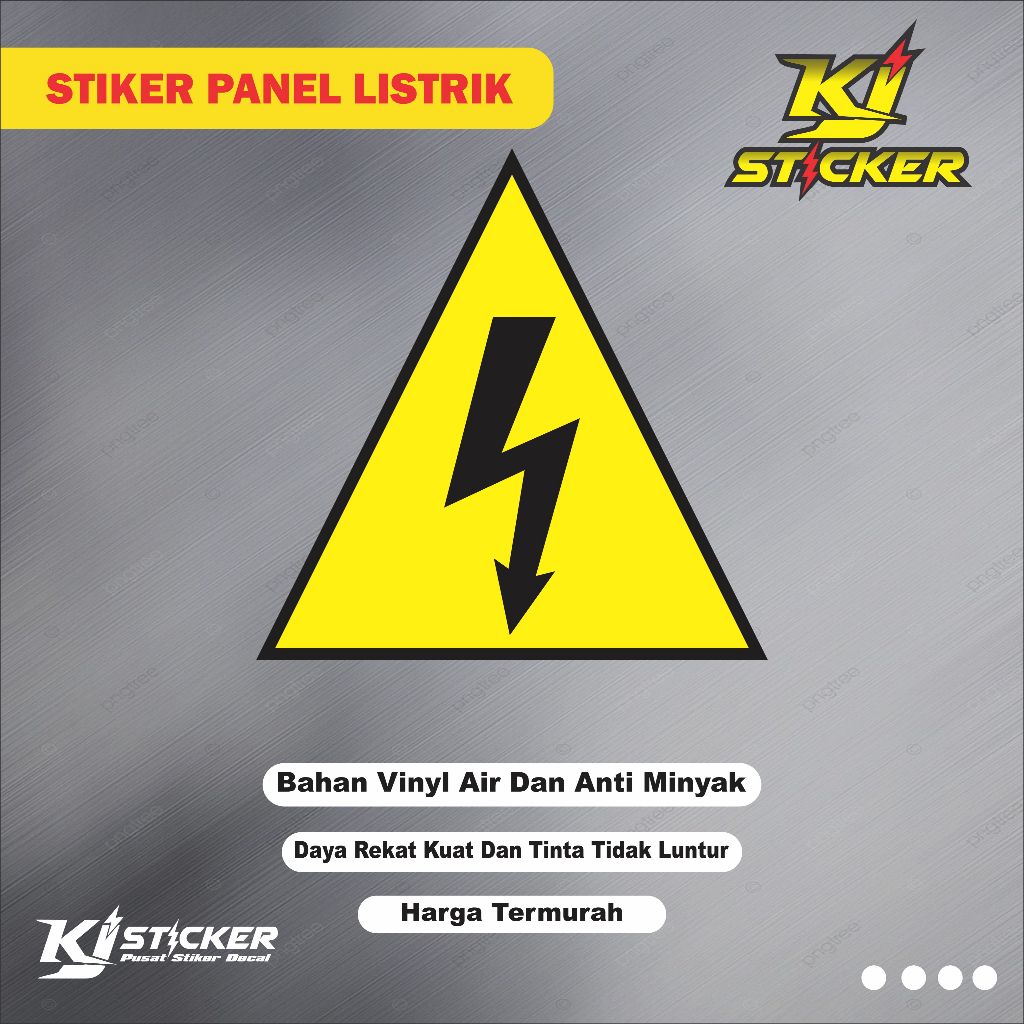 Jual KJ STIKER Promo Stiker Panel Listrik Segitiga / Stiker Bahaya ...