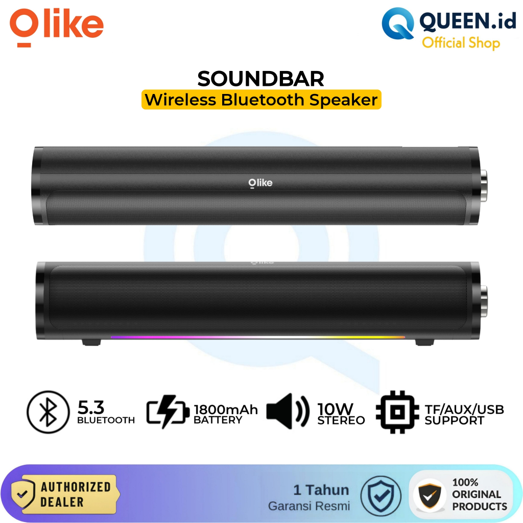 Jual Olike S7H Soundbar Wireless Bluetooth Speaker 5.3 LED Lights ...