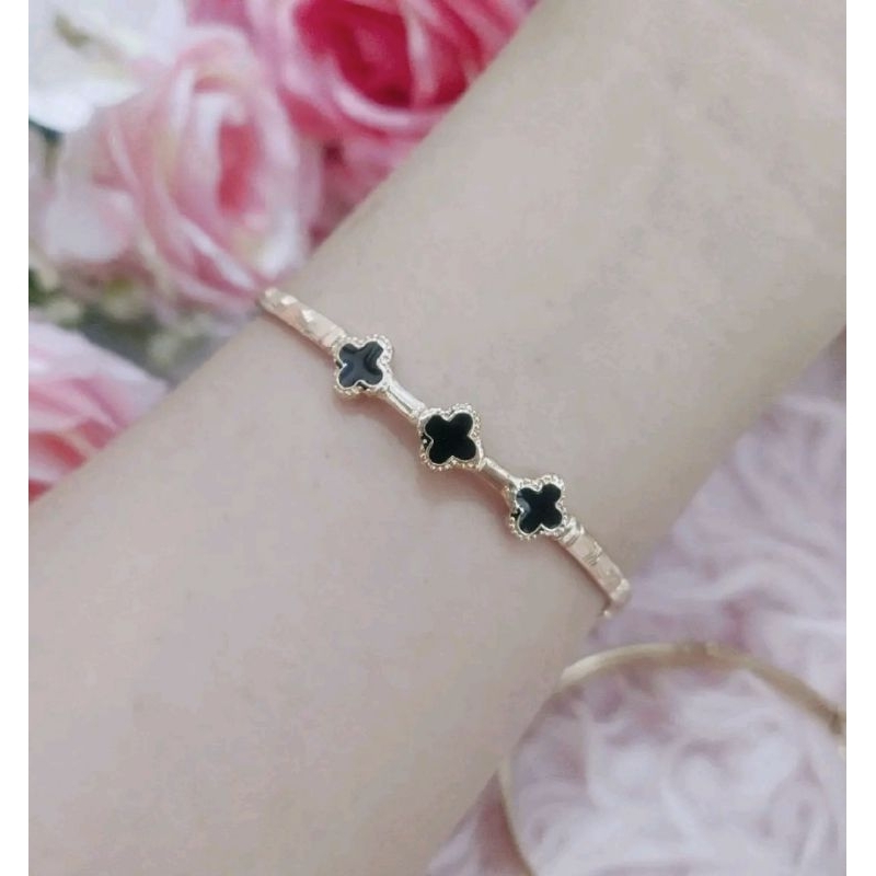 Jual SWASA Gelang Bunga Hitam CLOVER 99% Persis Mas Asli Semanggi Hitam ...