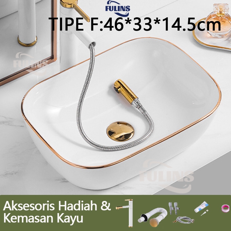 Jual ⭐Garansi&hadiah⭐Washtafel Marble/Washtafel Kamar Mandi Dasar Putih ...