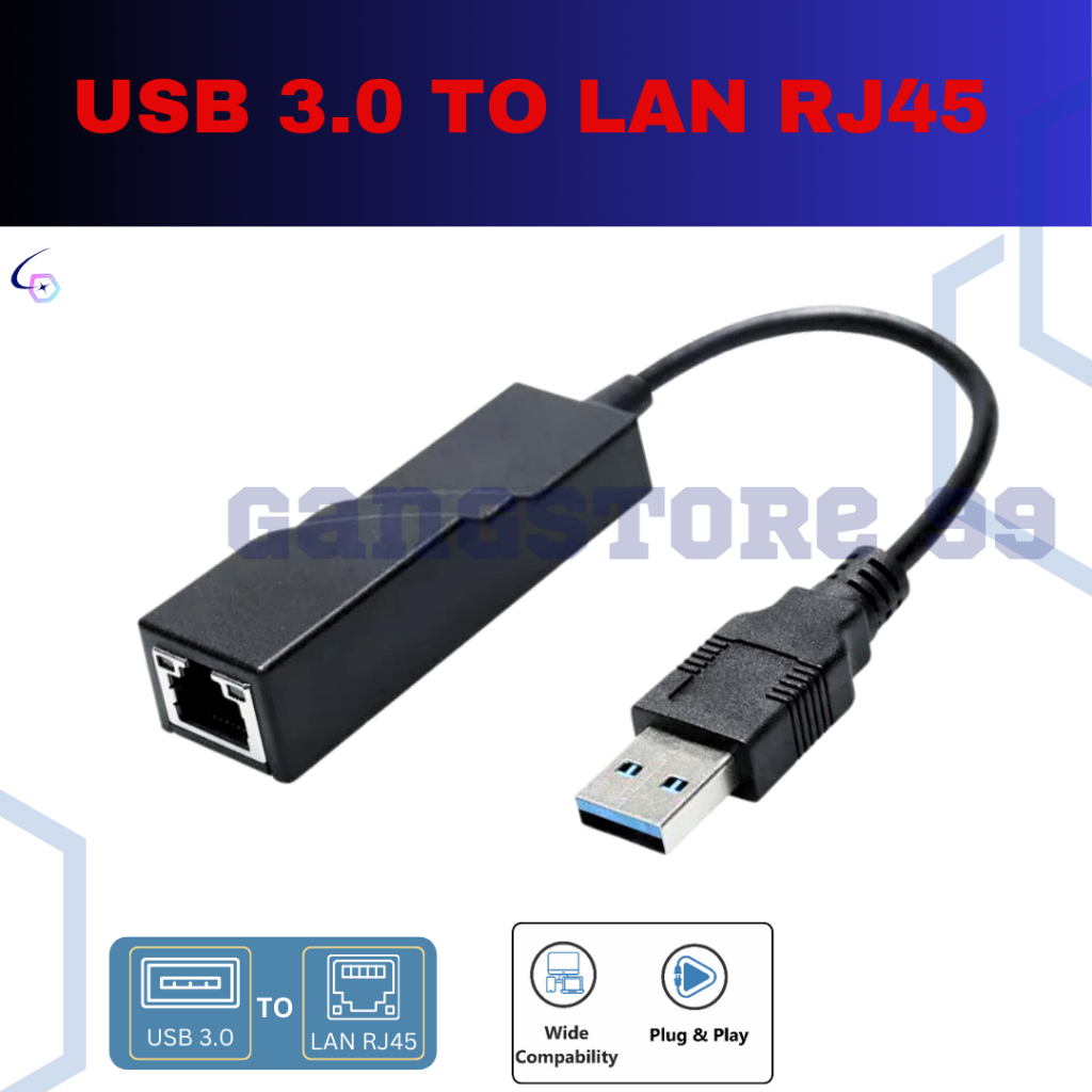 Jual Konverter USB 3.0 To LAN Rj45 / Usb 3.0 to lan ethernet rj45 ...
