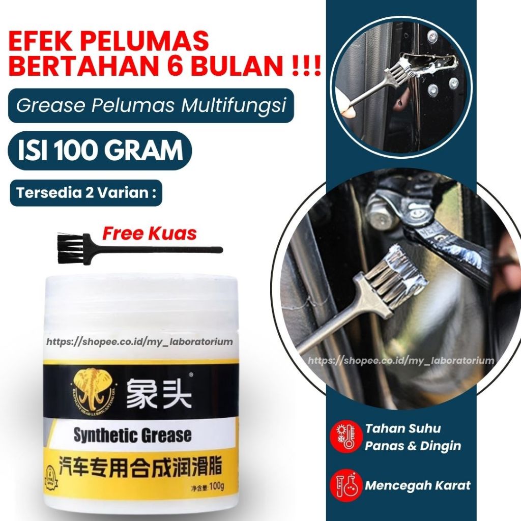Jual Grease Gemuk Sintetis Warna Putih Untuk Pelumas Engsel Pintu Rel ...