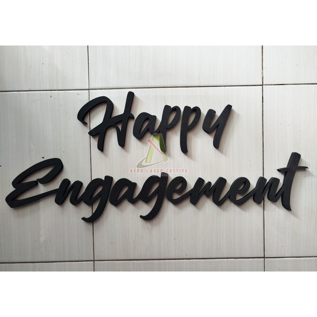 Jual TULISAN DEKORASI BACKDROP HAPPY ENGAGEMENT, BIRTHDAY, AQIQAH ...