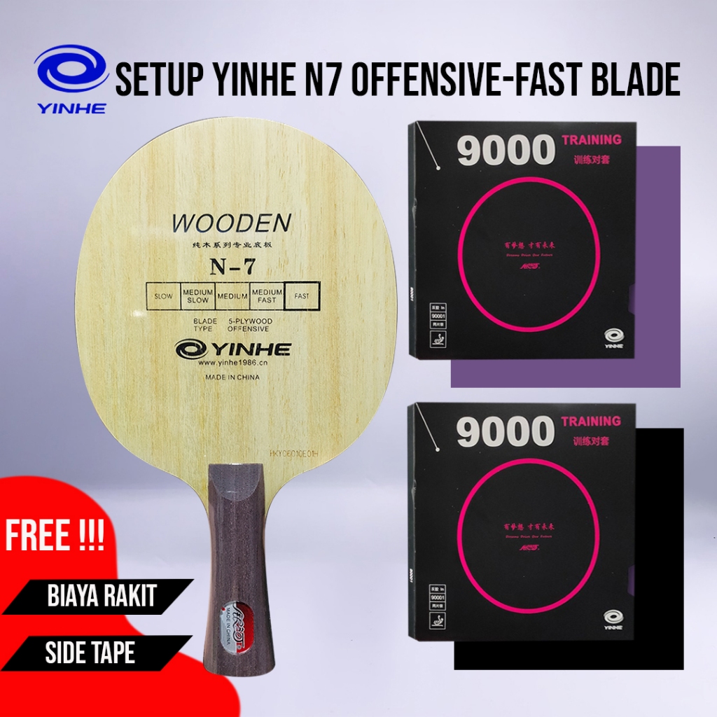 Jual Paket Bat Pingpong Rakitan Yinhe N7 Offensive Fast Blade Yinhe ...