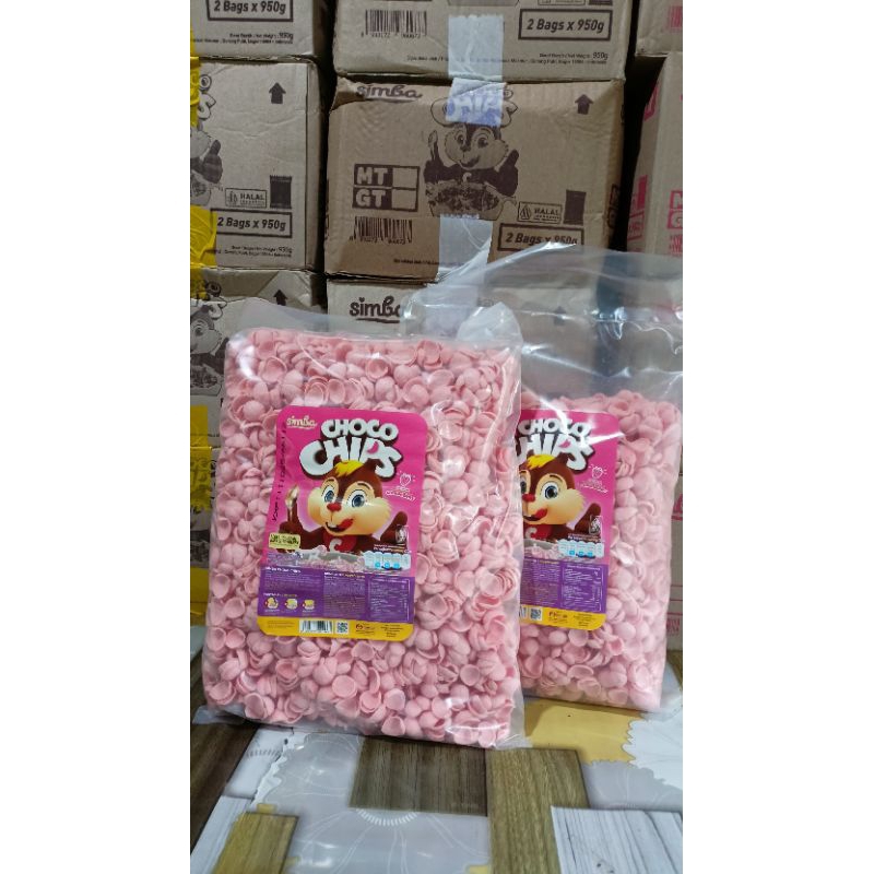 Jual simba choco chips / choco crunch rasa strawberry isi 950 g ...