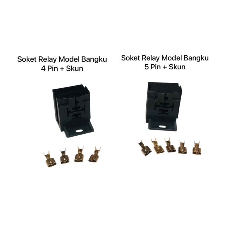 Jual Soket Relay Model Bangku Gandeng 4 Pin Kaki - 5 Pin Kaki Komplit ...