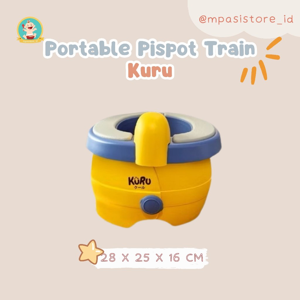 Jual Kuru Travel Potty Training Seat (Portable Pispot Train Anak ...
