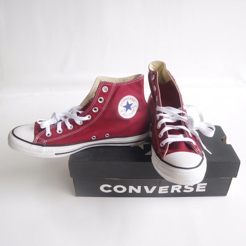Jual (New) Converse ALL STAR HI MAROON Men's Sneakers | Shopee Indonesia