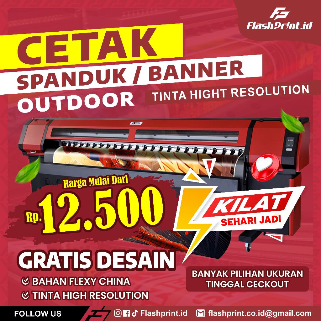 Jual Cetak Spanduk Banner Custom Flexy Murah Gratis Desain Bahan Tebal ...