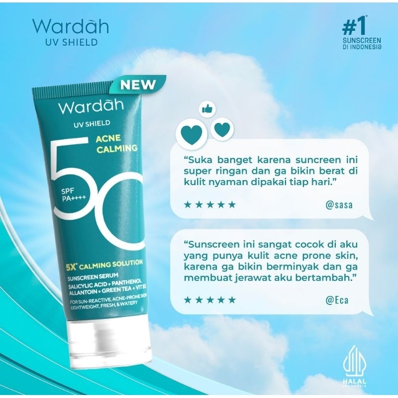 Jual NEW! Wardah UV Shield Acne Calming Sunscreen Serum SPH 50 PA ...