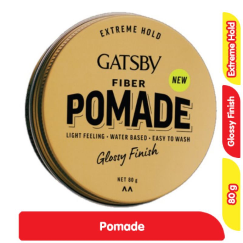 Jual Gatsby Fiber Pomade Penata Rambut Glossy 80 g | Shopee Indonesia