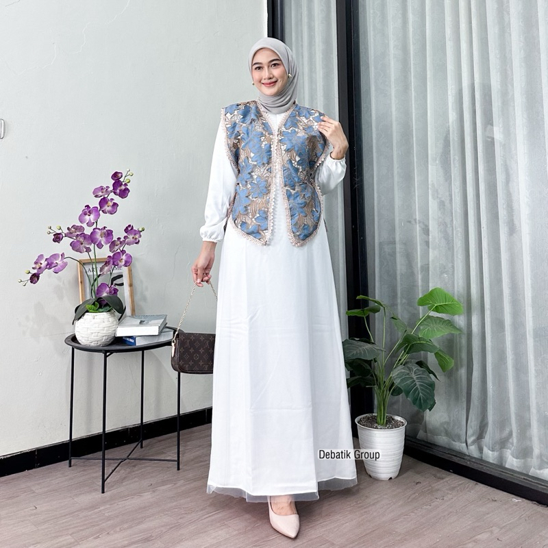 Jual Batik Official - Viona Gamis pesta mewah elegan gamis lebaran 2025 model gamis terbaru ...
