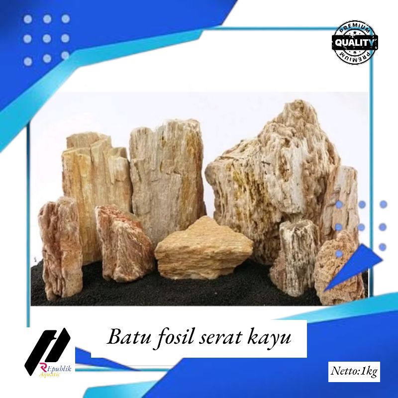 Jual Batu fosil serat kayu aquascape 1kg/ batu fosil serat kayu / batu ...
