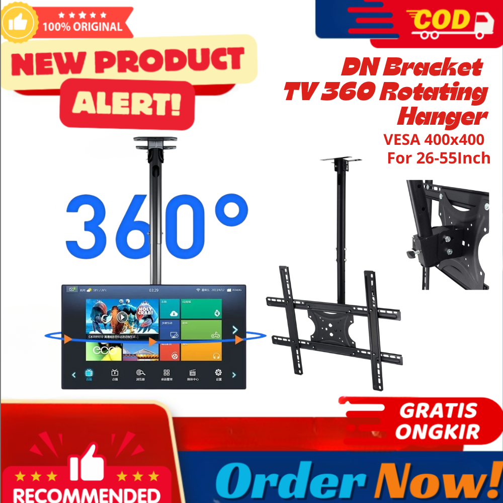Jual DN Bracket TV 360 Rotating Hanger VESA 400 x 400 for 26-55 Inch TV ...