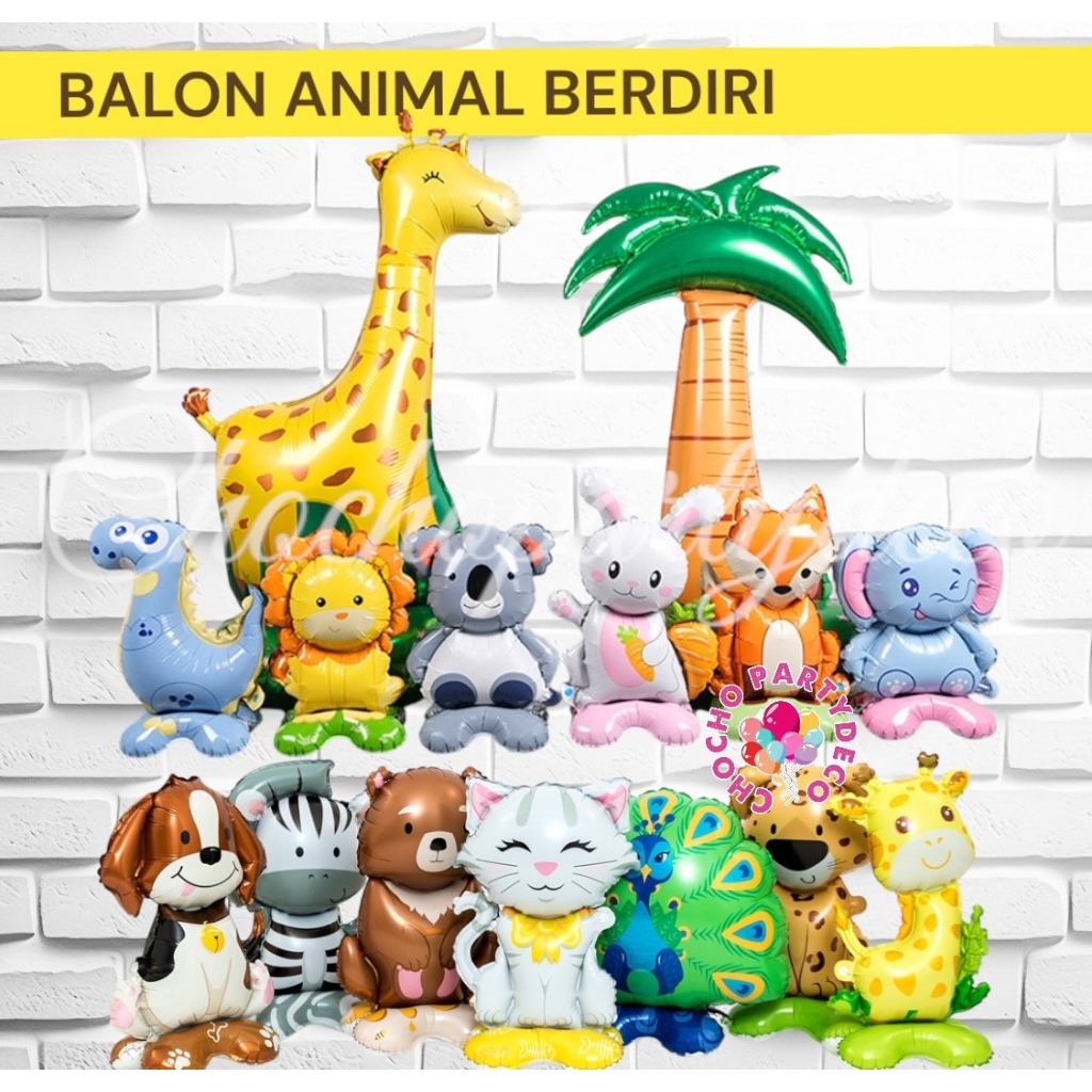 Jual Balon ANIMAL BERDIRI / Balon Foil HEWAN STAND | Shopee Indonesia