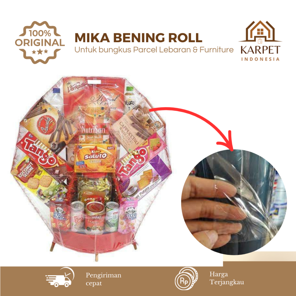 Jual Plastik Mika Bening Lentur 35 M Untuk Meja Bungkus Parcel Lebaran ...
