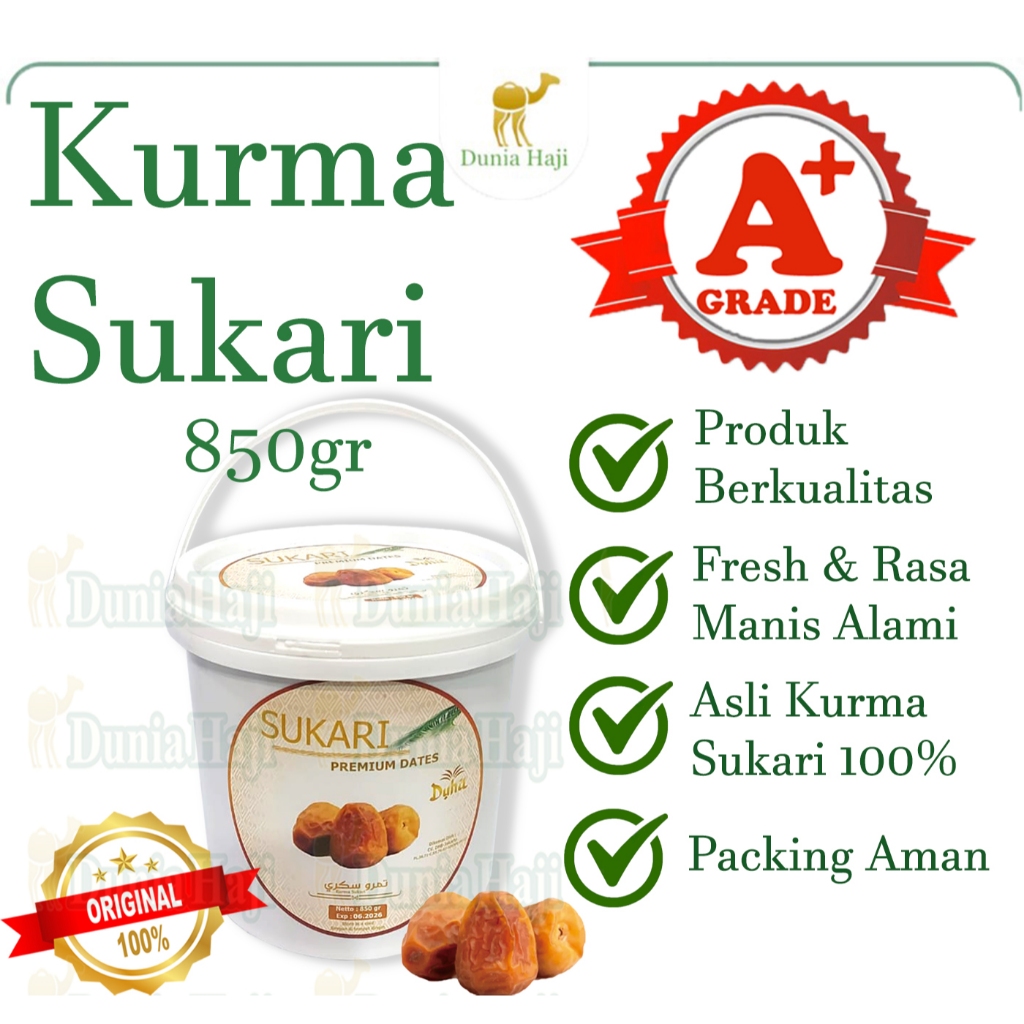 Jual Kurma SUKARI Ember Al-Qossim 850 GR/ Sukkari Ember Kurma Raja ...