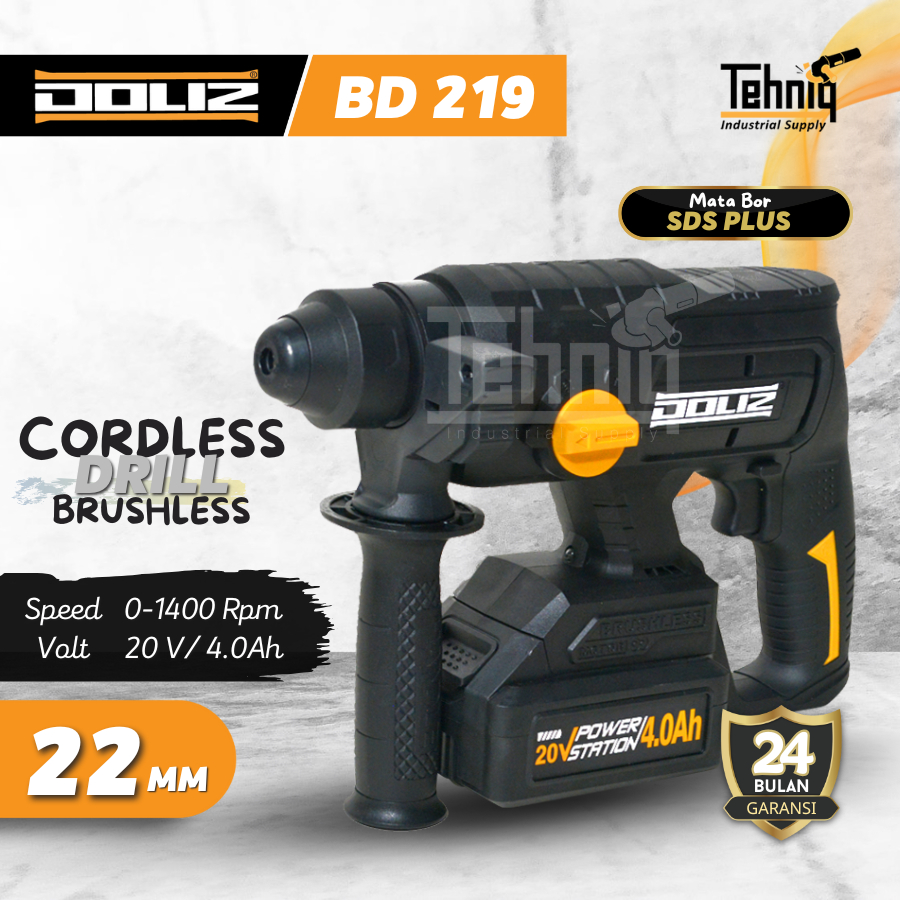 Jual Doliz BD219 BD720 Mesin Bor Beton Baterai Cordless Brushless ...