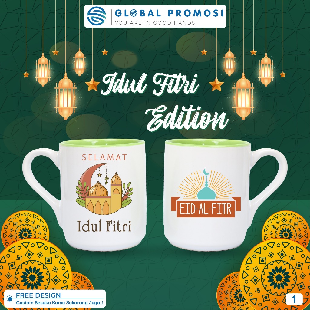 Jual Mug Custom Tema Idul Fitri / Ramadhan Mug Lokal Warna Dalam Satuan ...