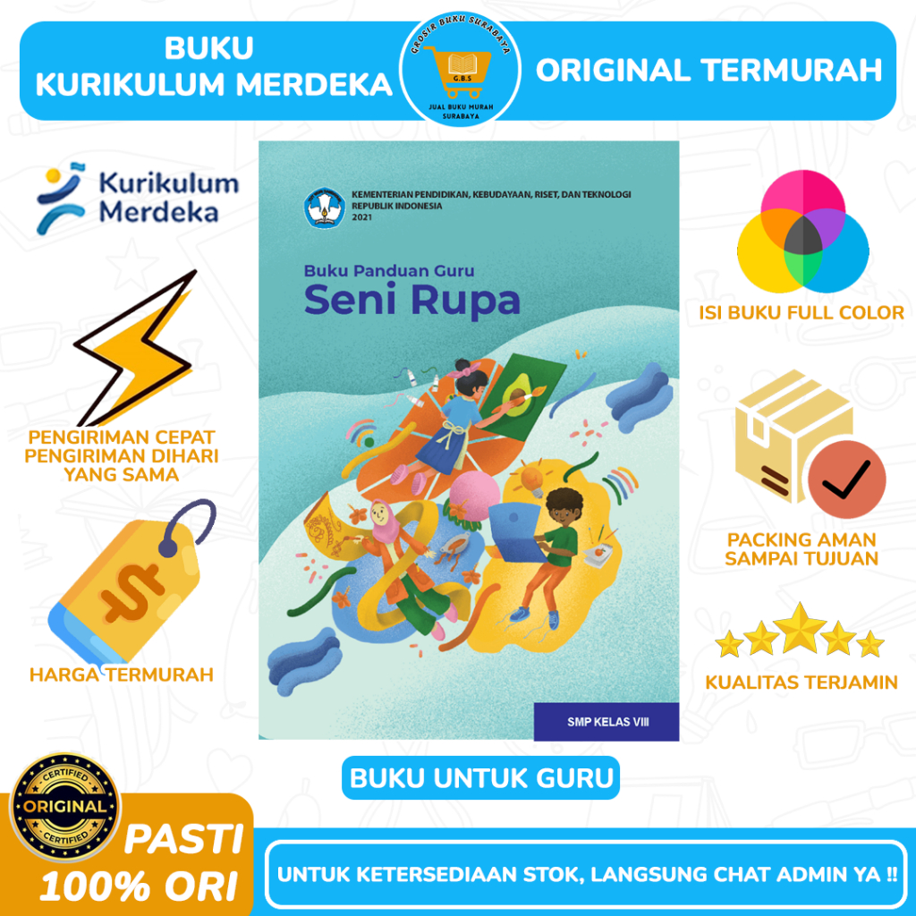 Jual Buku Panduan Guru Seni Rupa Kelas 8 SMP - Buku Paket Kumer - Kurikulum Merdeka | Shopee ...