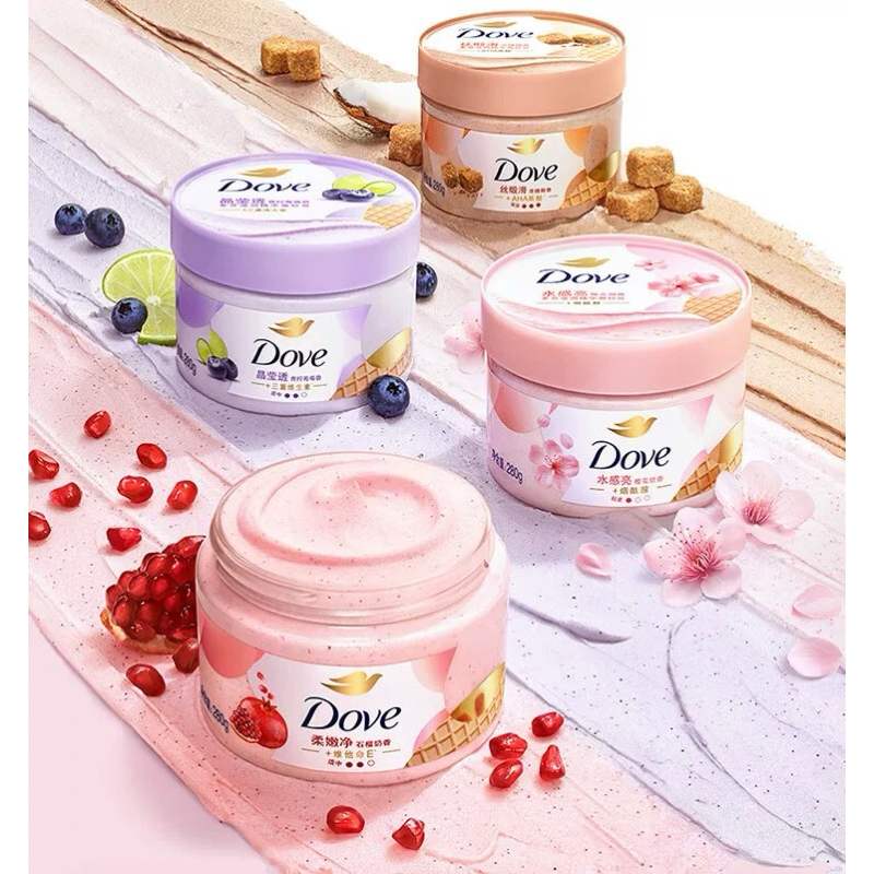 Jual dove Extoliating Body Pilish Scrub Pomegranate Scrub Badan Body ...