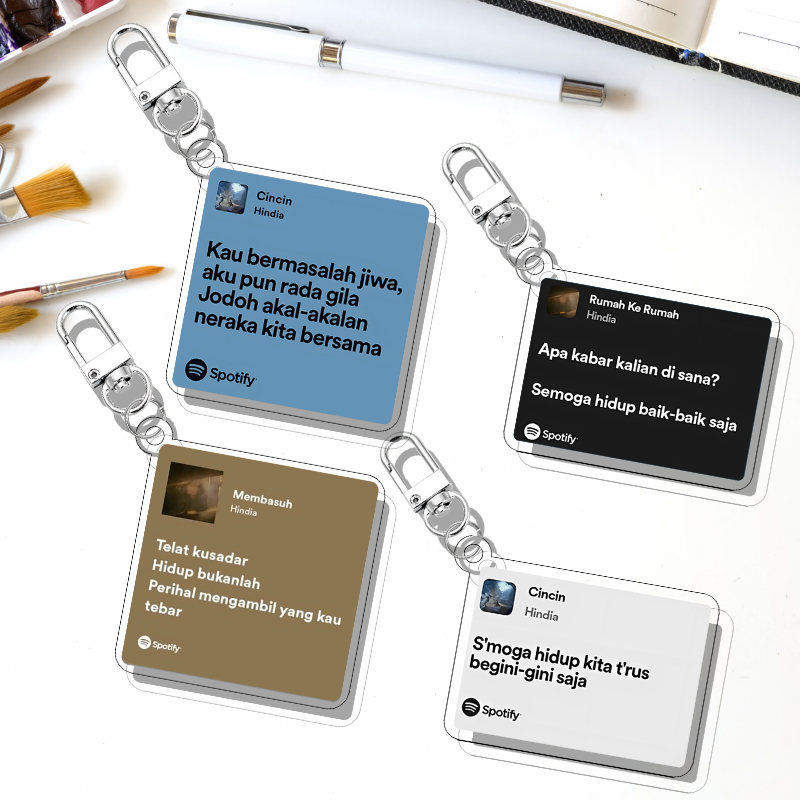 Jual Hindia Keychain Spotify Lyrics | Gantungan Kunci Lirik Spotify ...