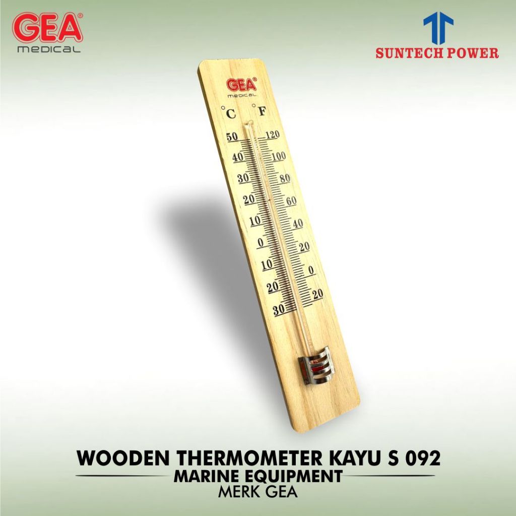Jual Thermometer Ruangan Kayu GEA S092 Wooden Thermometer Dinding ...