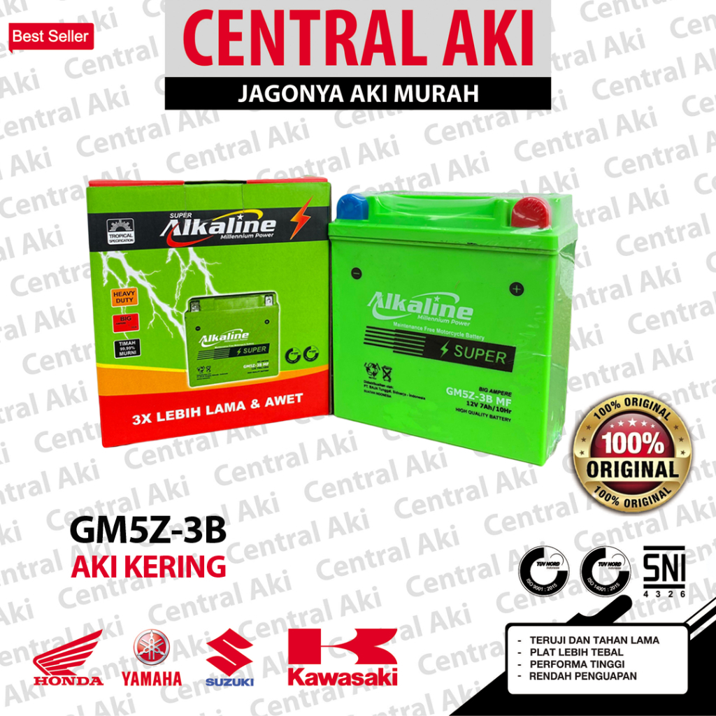 Jual Aki Motor ALKALINE GM5Z-3B SUPER Aki Kering MF MOTOR SUPRA X LEGENDA SUPRA FIT SHOGUN ...