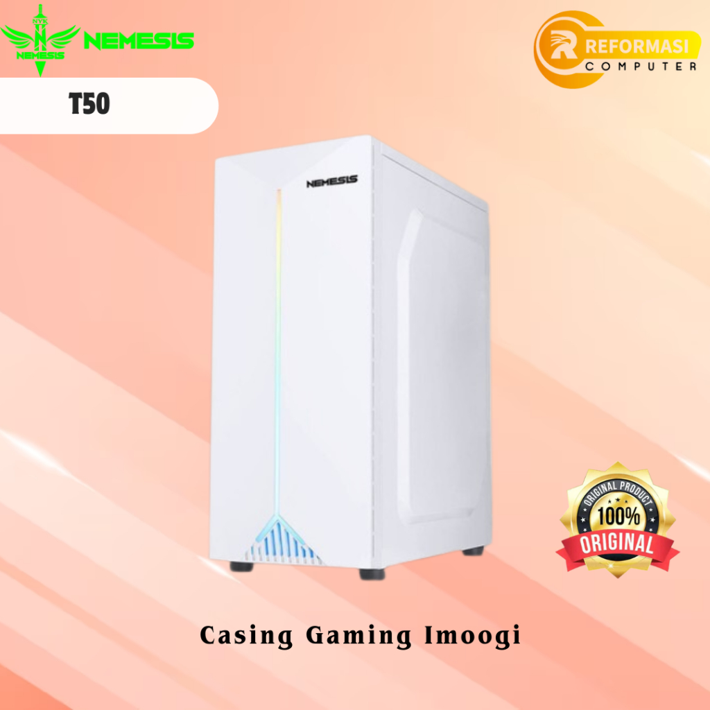 Jual NYK Nemesis Casing PC T50 Imoogi White Gaming Case Free 1 Fan ...