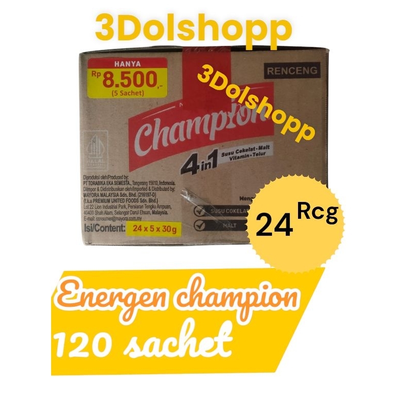 Jual Energen susu campion 4 in 1 (24 renceng) / mayora campion 1 karton ...