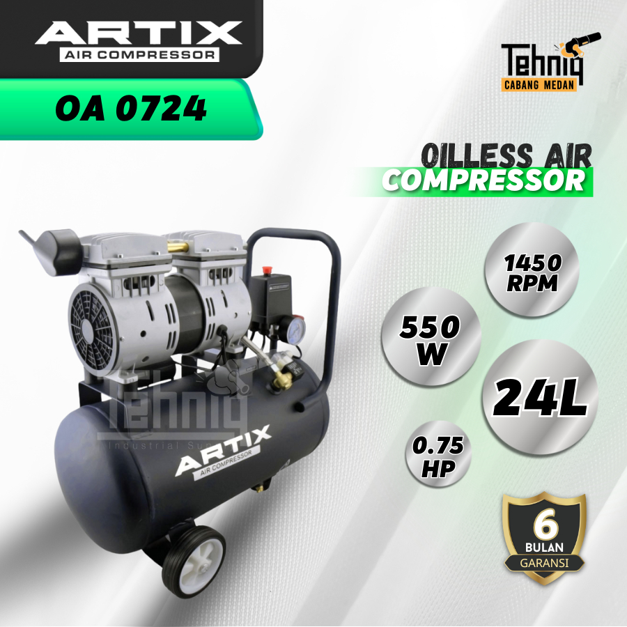 Jual MESIN KOMPRESSOR LISTRIK ARTIX OILLESS AIR COMPRESSOR OA 0724 ...