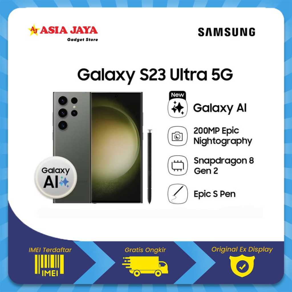 Jual [Ex Display] Samsung Galaxy S23 Ultra Ram 12GB/256GB - Green ...