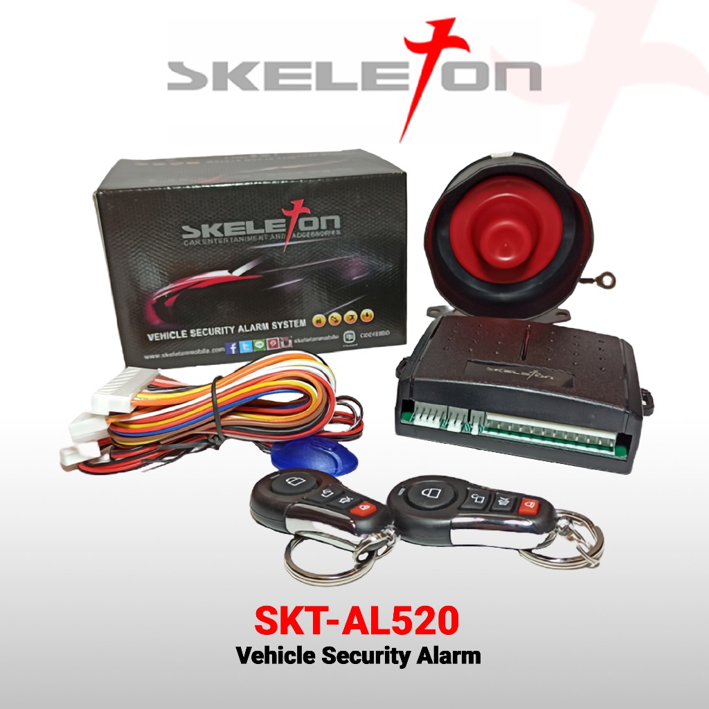 Jual Skeleton Alarm Mobil Universal Car Alarm System SKT-AL520 | Shopee ...