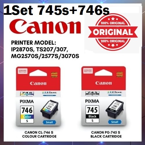 Jual PAKET 1 SET Cartridge Canon 745 & 746 Small 745s 746s Original ...