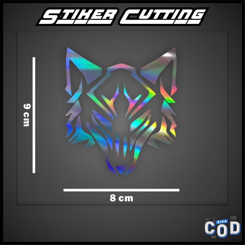 Jual Stiker Sticker Cutting KEPALA SERIGALA Stiker Potong Sticker ...