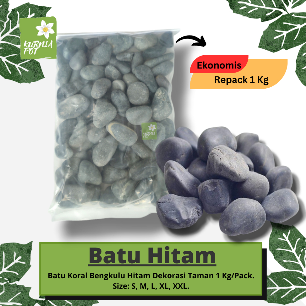 Jual Batu Koral Hitam Bengkulu 1 Kg Media Taman Tanaman Bunga Aquascape | Shopee Indonesia