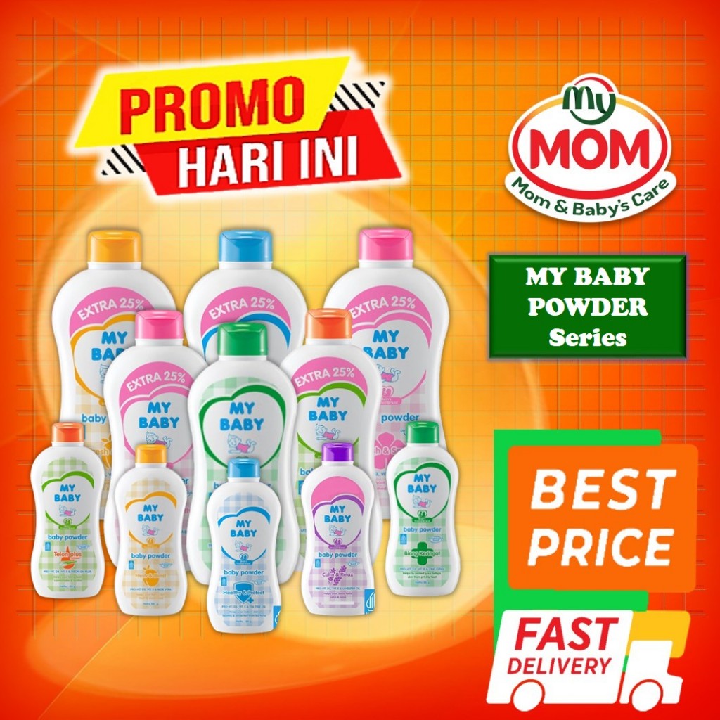 Jual MY BABY Powder Series | Lengkap Semua Ukuran | Bedak Bayi | Mybaby ...