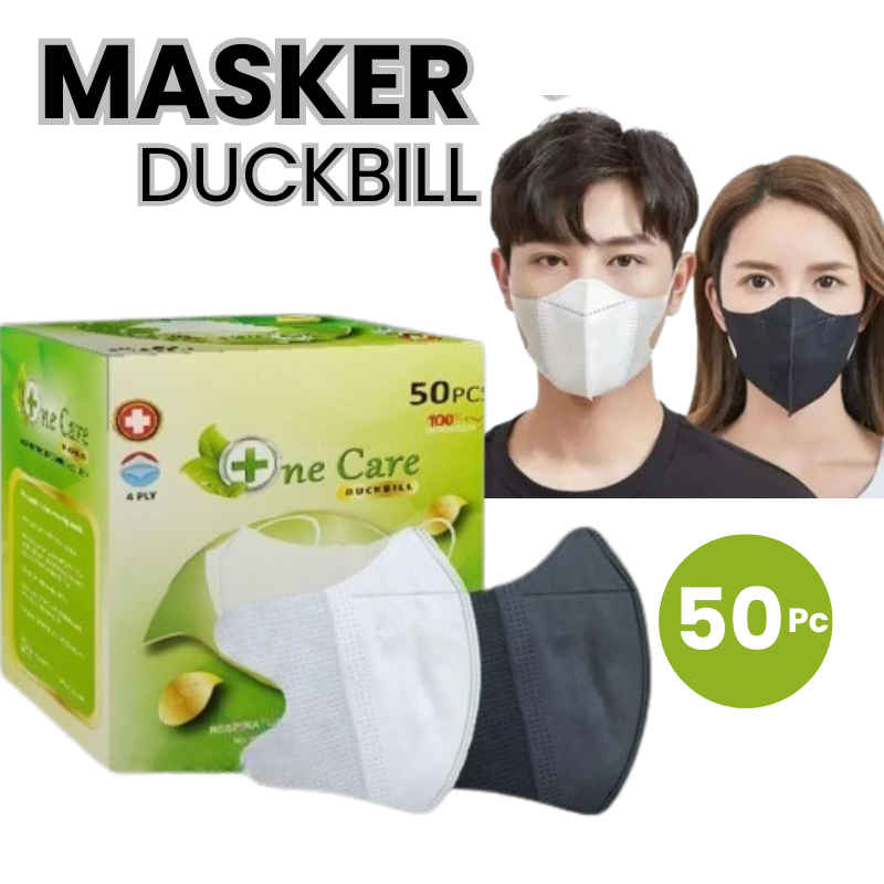 Jual Masker Duckbill Premium OneCare Warna Hitam Putih Disposable ...