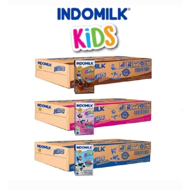 Jual Susu Indomilk Kids Susu UHT Kid 115ml 1 Dus/1 Karton isi 40 Pcs | Shopee Indonesia