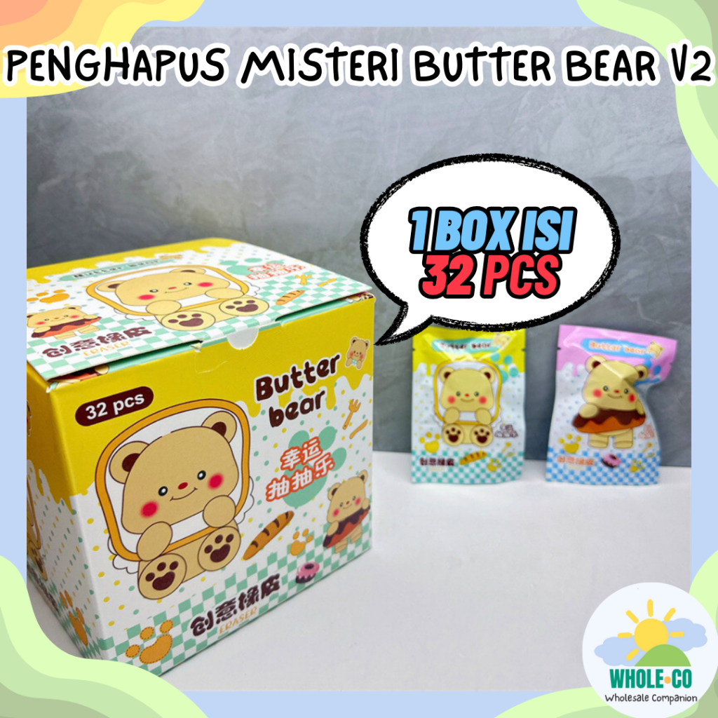 Jual (1 Box Isi 32 Pcs) Penghapus Misteri Butter Bear Versi 2 Premium ...