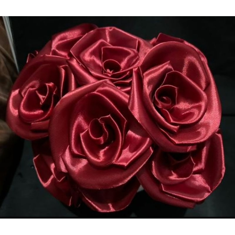 Jual (De'flourish) Bunga Pita Satin Maroon dan Biru Jumbo untuk Hiasan ...