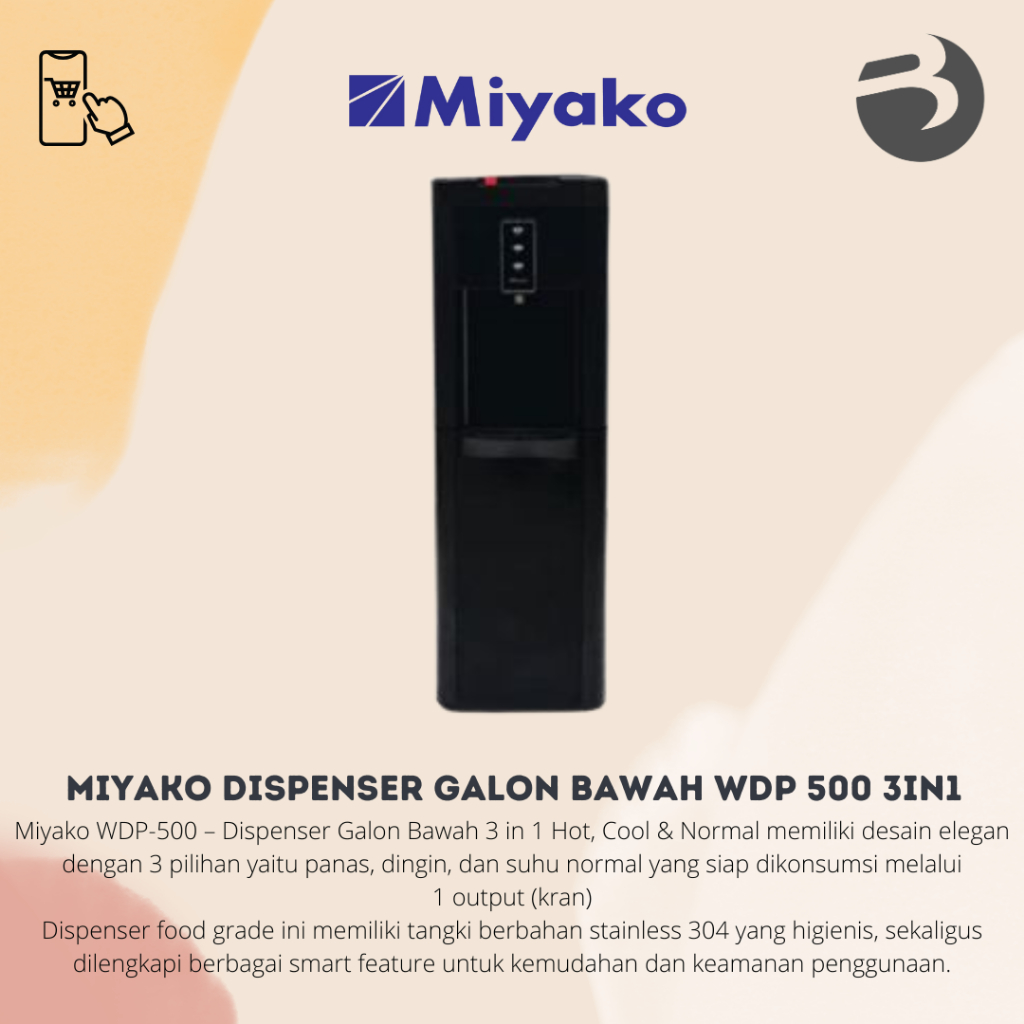 Jual MIYAKO DISPENSER GALON BAWAH WDP 500 3in1 | Shopee Indonesia