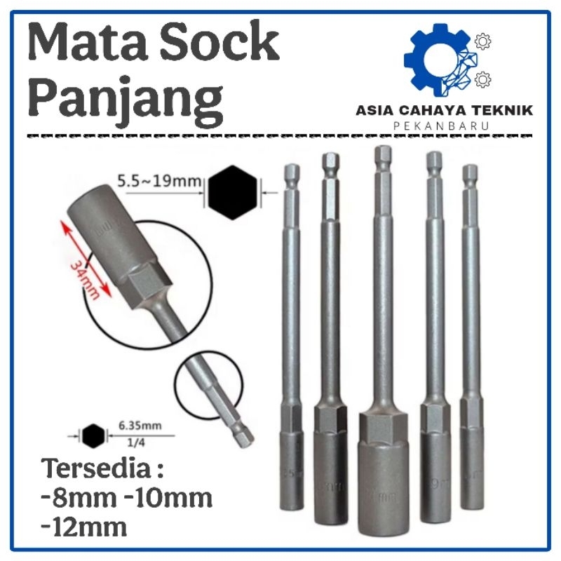 Jual Adaptor Soket Kunci Pas Ekstension Panjang Sambungan Mata Bor ...