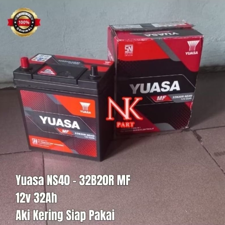 Jual Aki Mobil Yuasa NS40 32B20R MF 12V 32Ah Accu Kering Original Siap Pakai | Shopee Indonesia