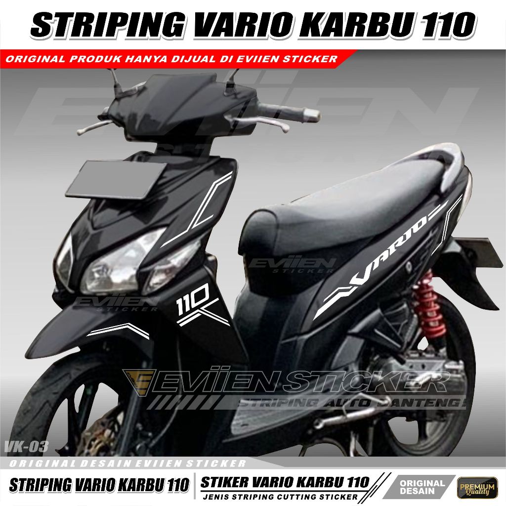 Jual STIKER STRIPING MOTOR VARIO KARBU 110 OLD CUTTING STICKER TAHUN ...