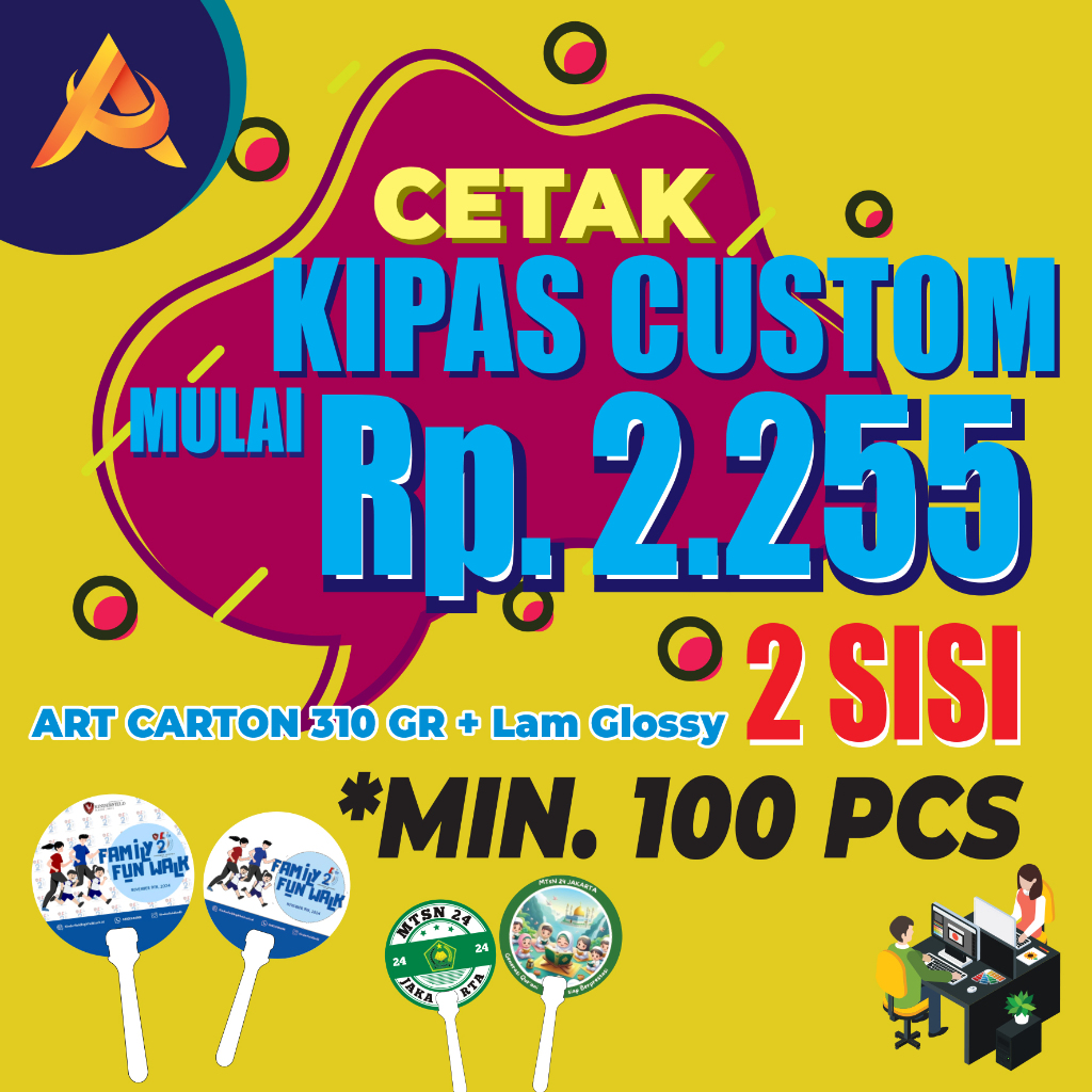 Jual kipas Custom gambar, Kipas Design suka-suka, Kipas tangan Custom ...