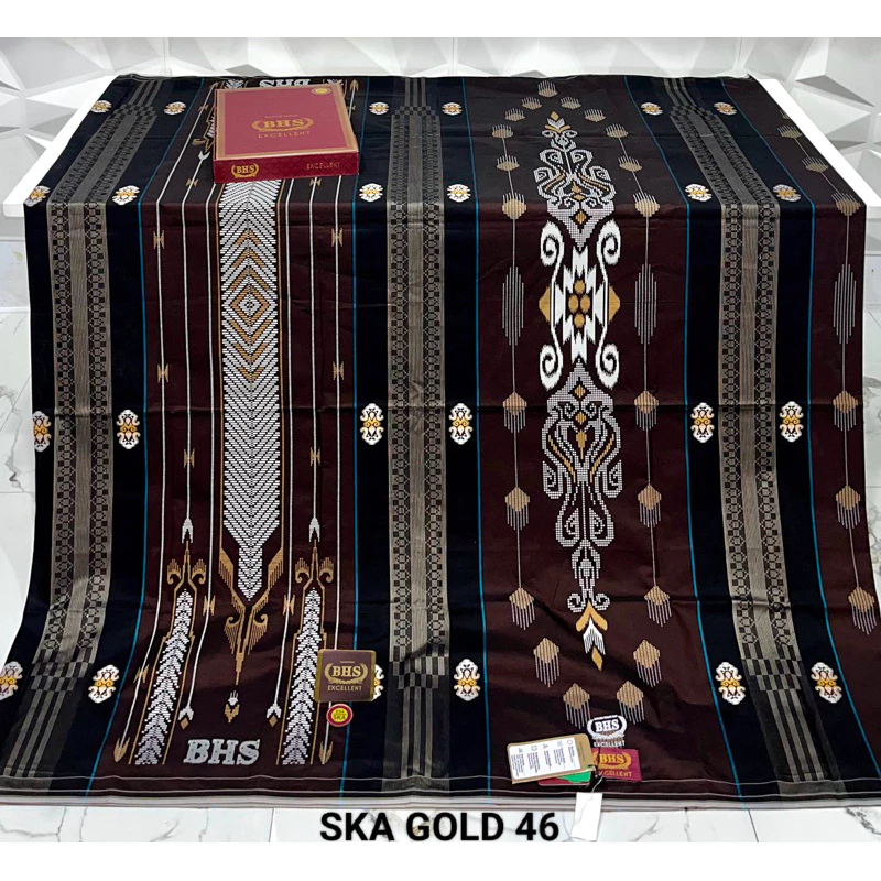 Jual Sarung BHS Excellent songket E54 motif ska kualitas gold kemasan ...